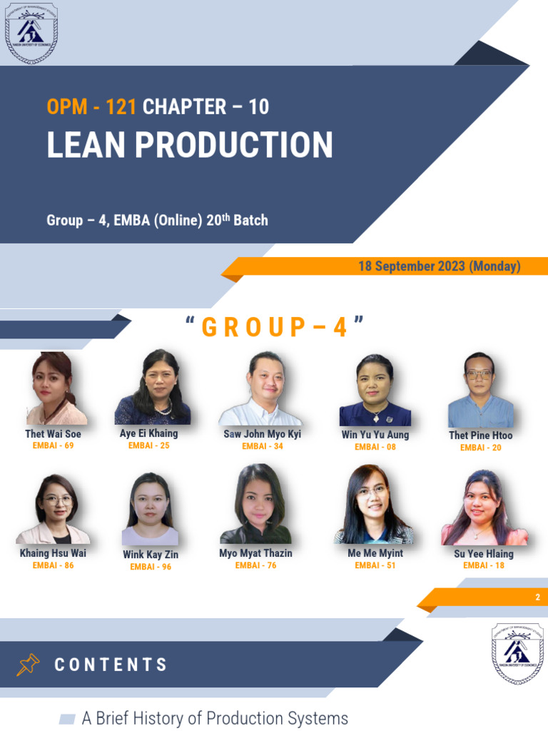 Chapter 10-POM - Group 04 | PDF | Lean Manufacturing | Inventory