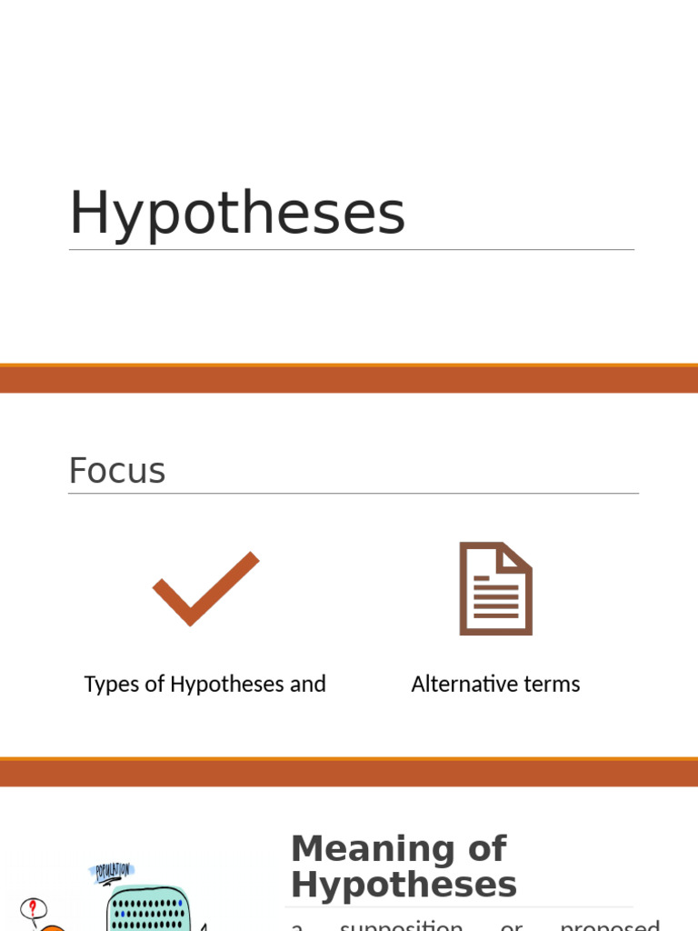 Hypotheses Types | PDF