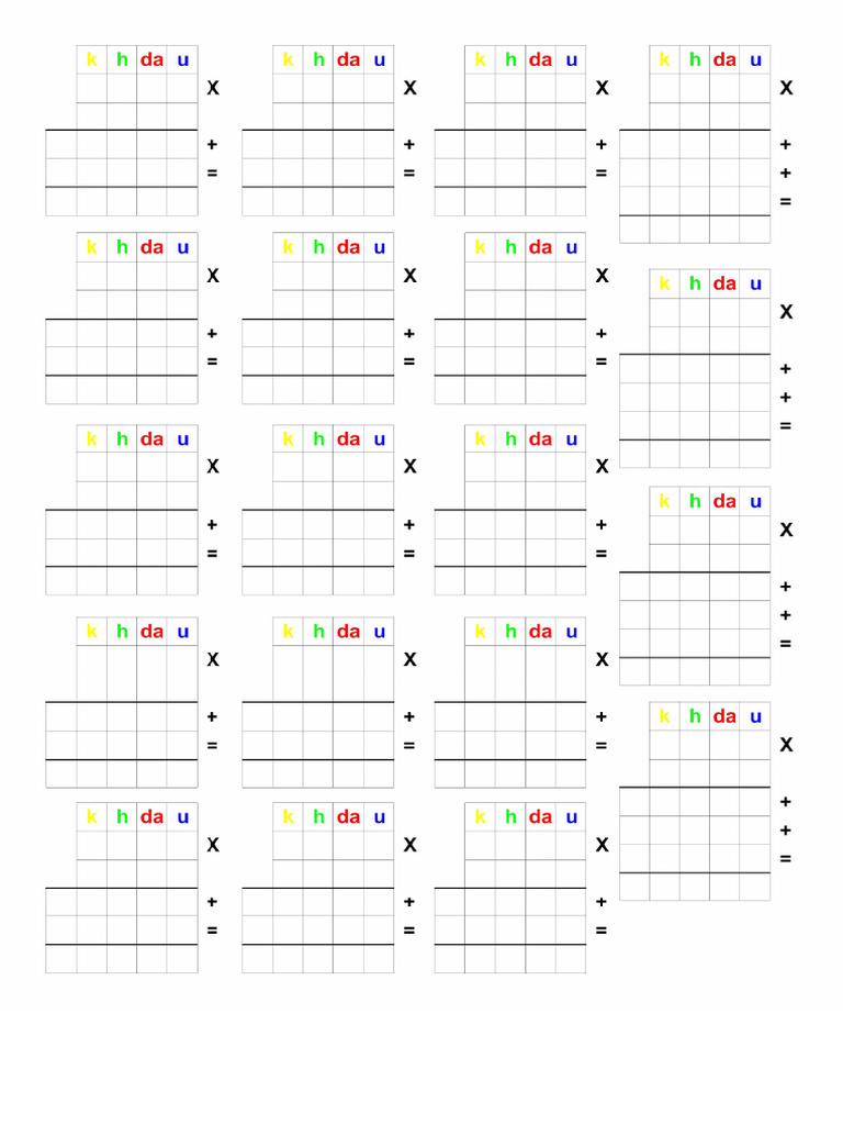 Moltiplicazioni Con Due Cifre | PDF