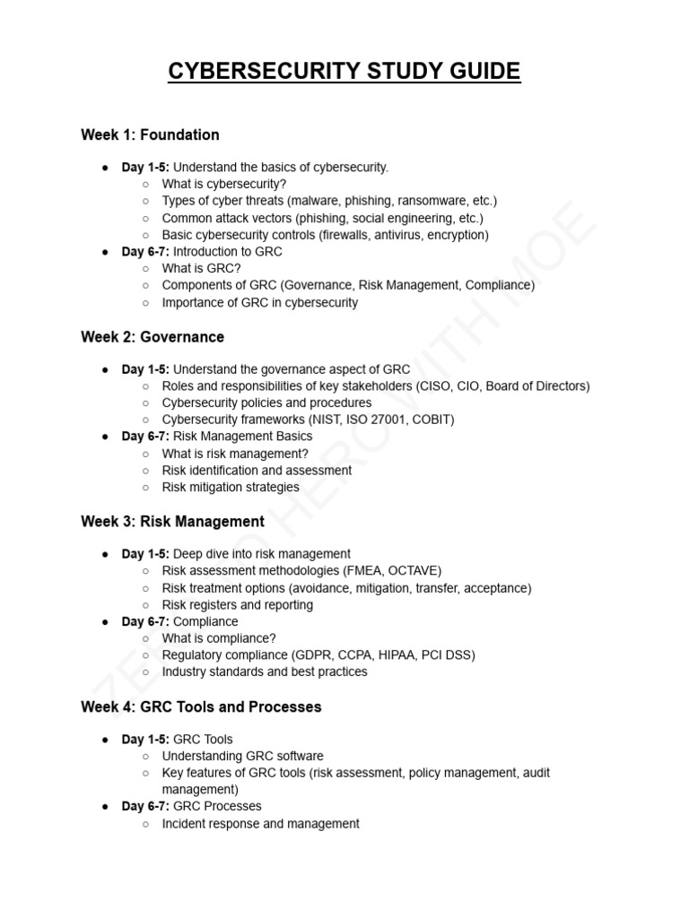 Cybersecurity Study Guide | PDF