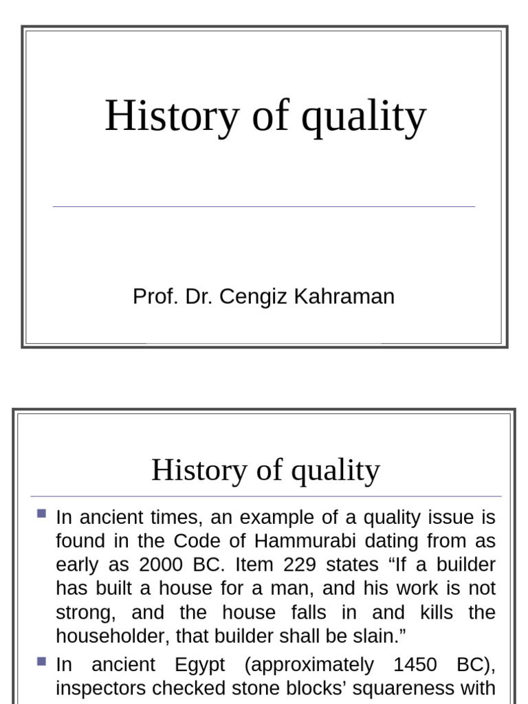 3-History of Quality | PDF