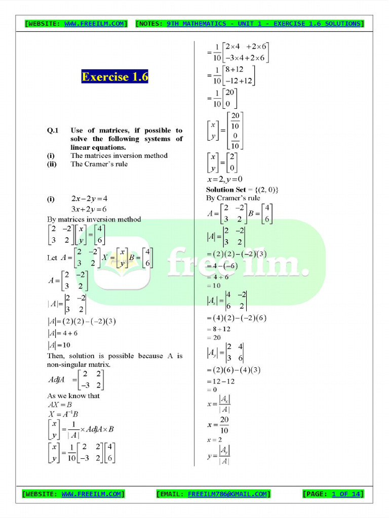 9th Math, CH 1, Ex 1.6 | PDF