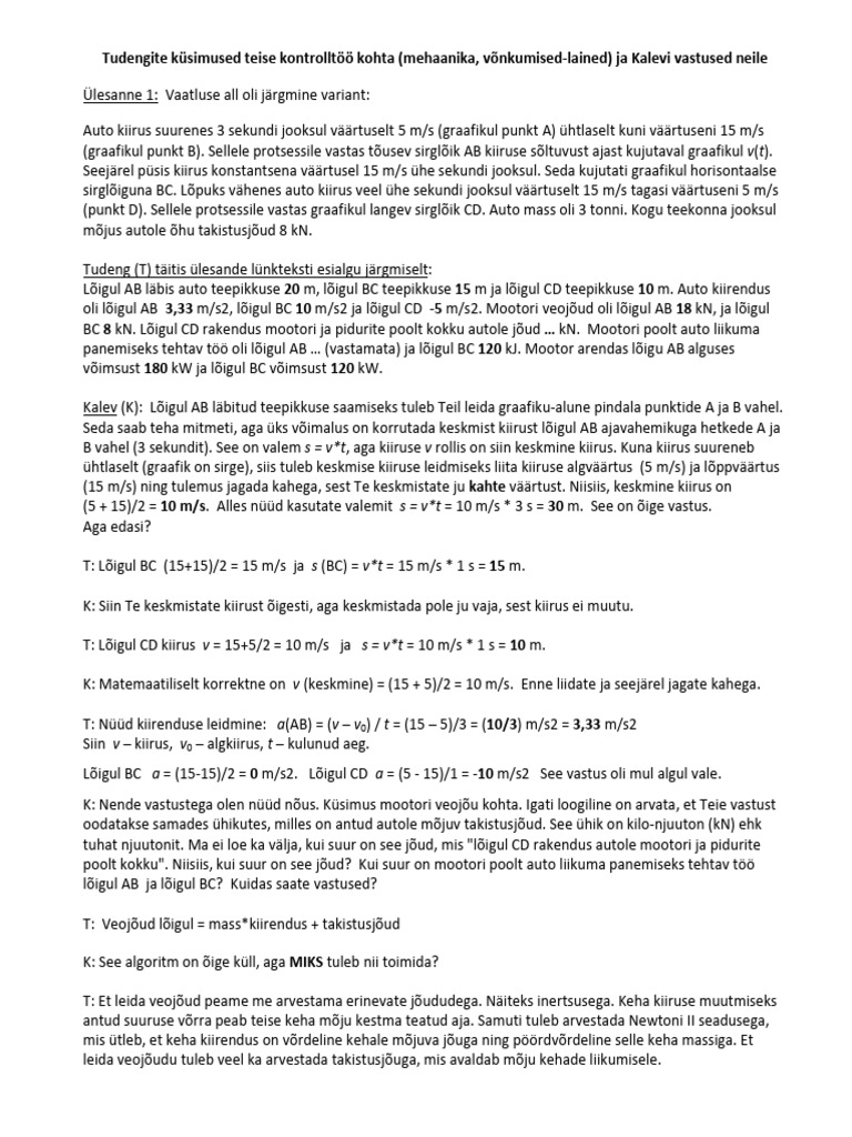 FMP Test 2 Kysimused Ja Vastused | PDF