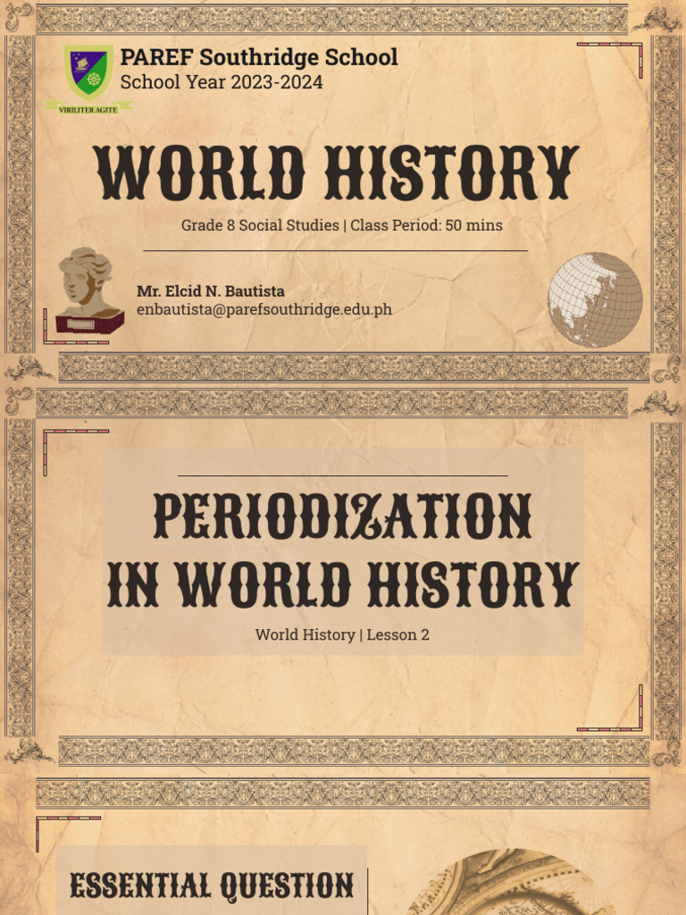 Class 2 - Periodization in World History | PDF
