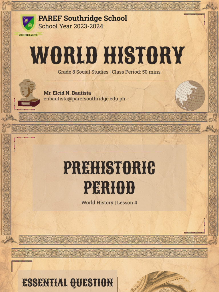 Class 4 - Prehistoric Period | PDF
