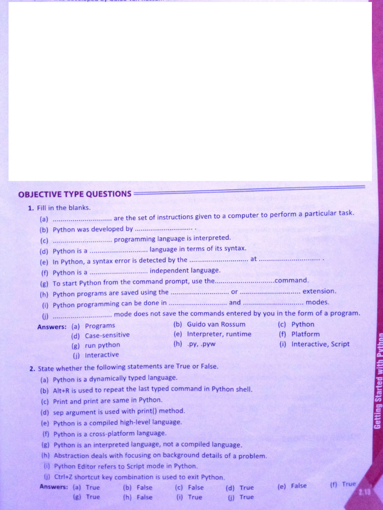 03.08.2021 11 TM Ip CH2. Getting Started With Python | PDF