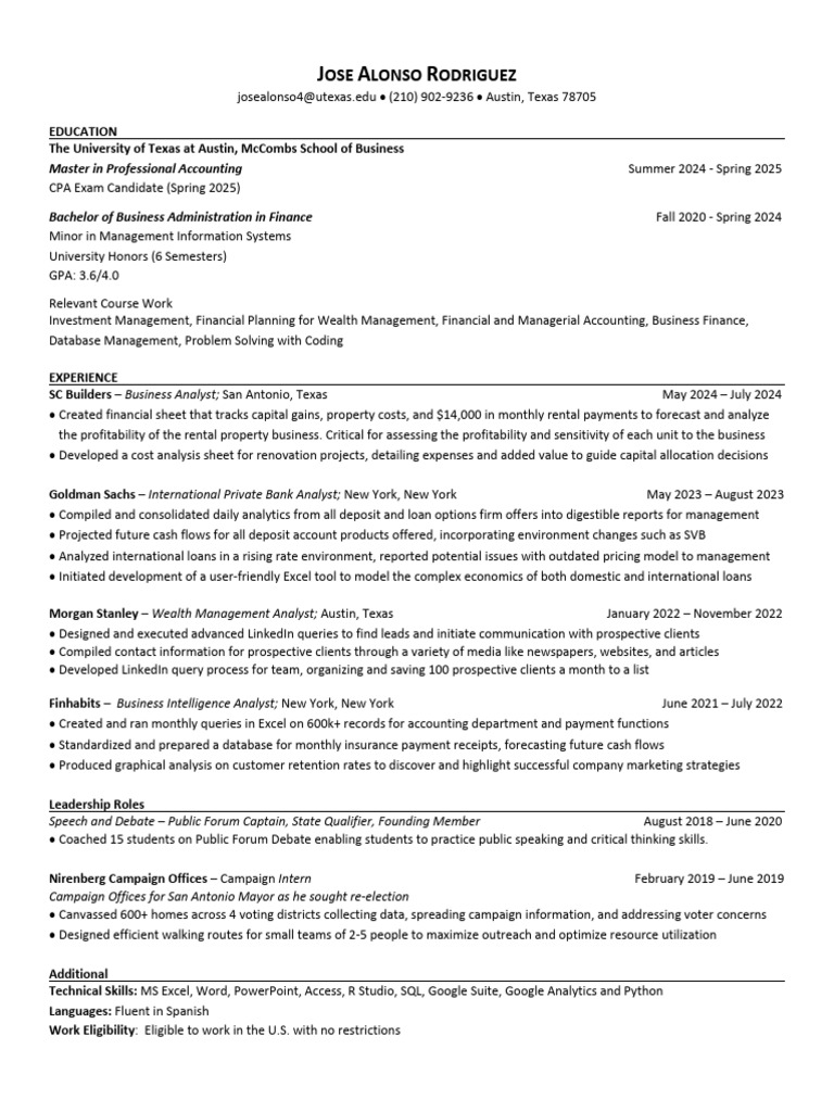 Jose Alonso Rodriguez - UT Austin, 2025 | PDF
