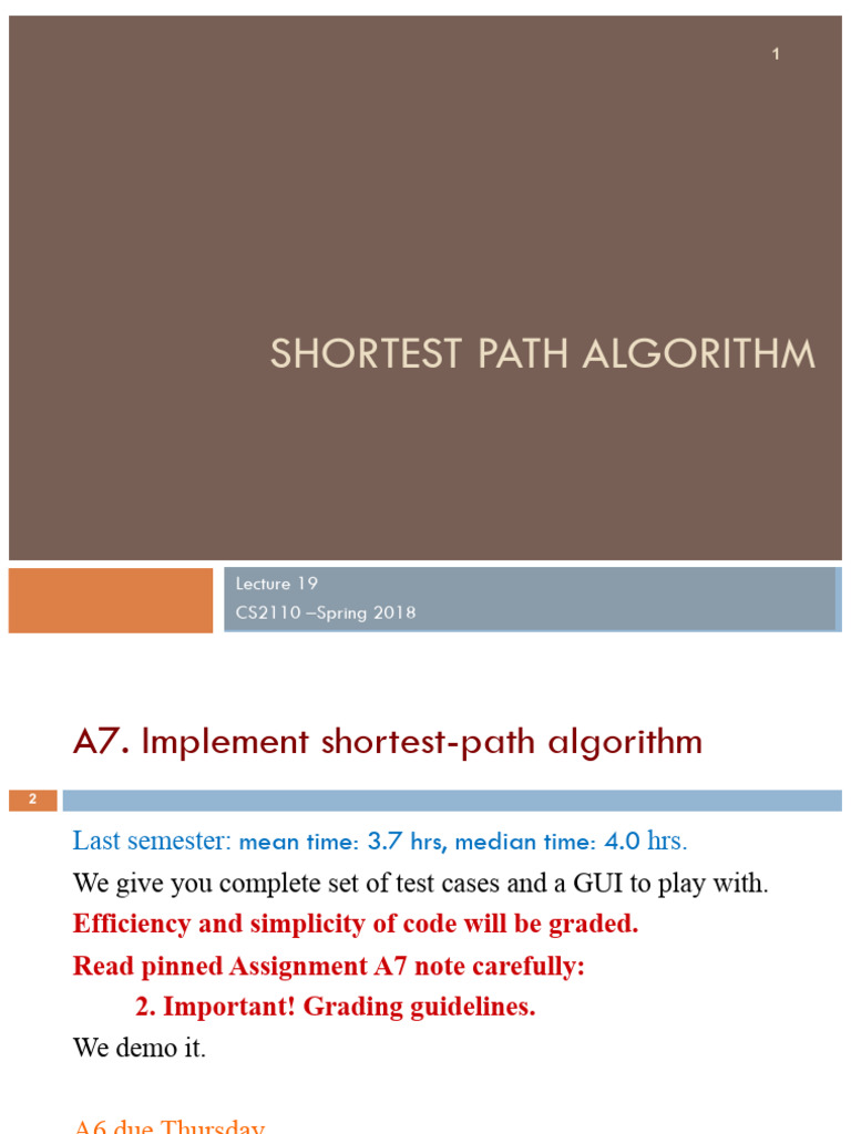 Shortest Path Algorithm | PDF