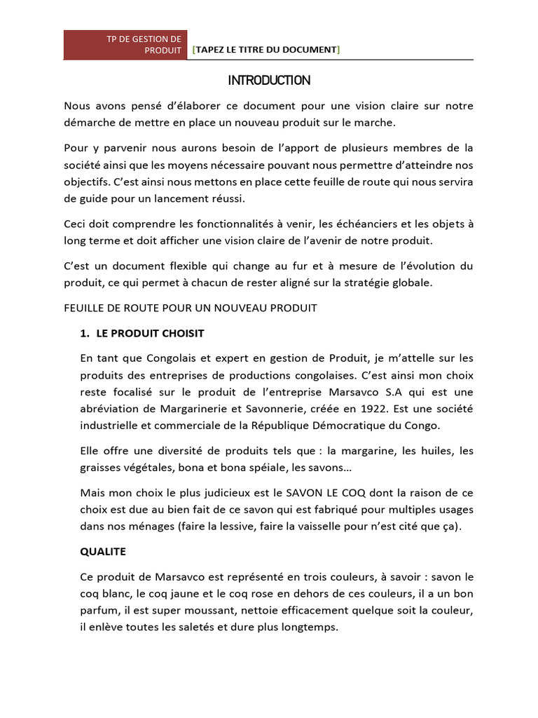 TP Gestion de Produit | PDF