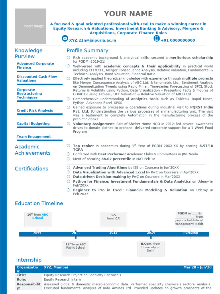 Sample Resume For Students With Previous Experience | PDF