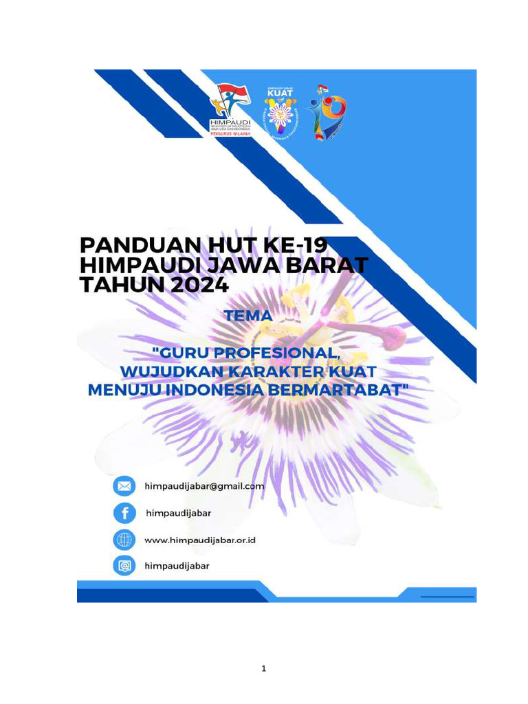 Juknis Panduan Hut Ke 19 Himpaudi Tahun 2024 | PDF
