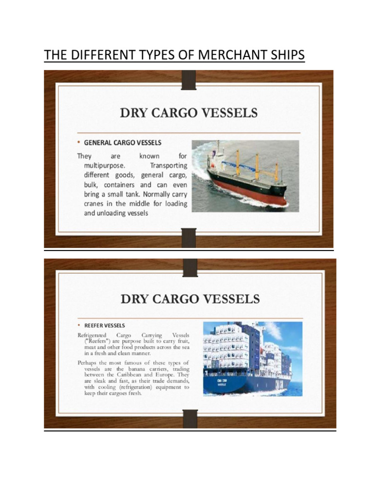 Module 1 Different Type of Merchant Ships | PDF