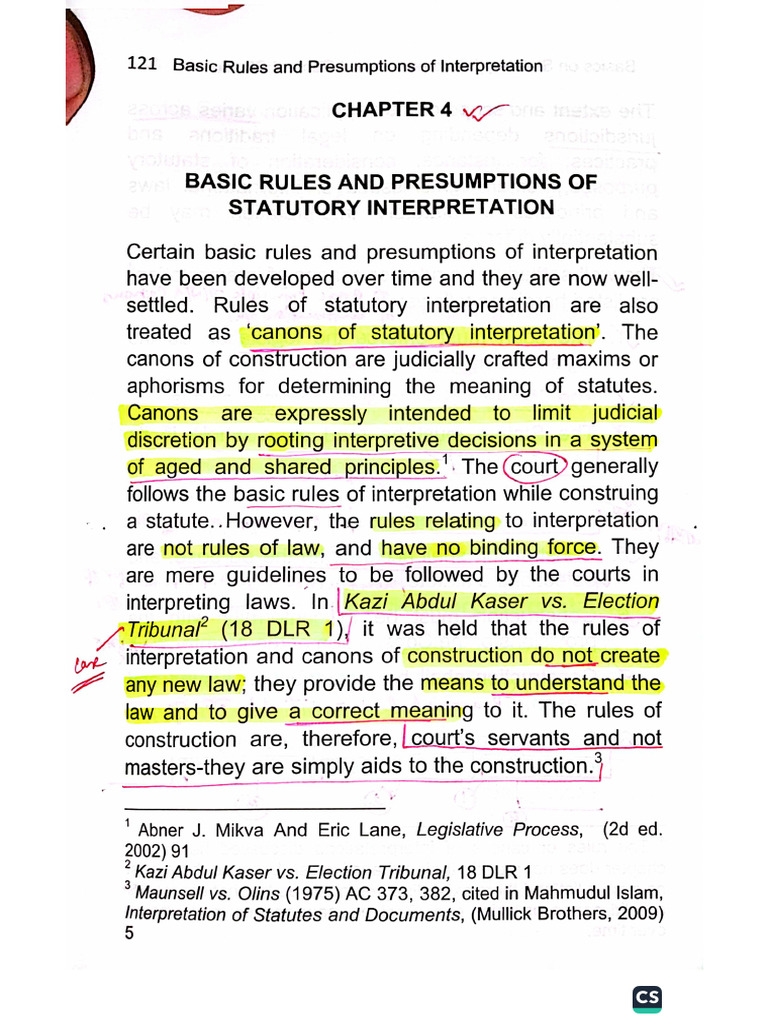 Basic Principles and Presumptions of Interpretation | PDF