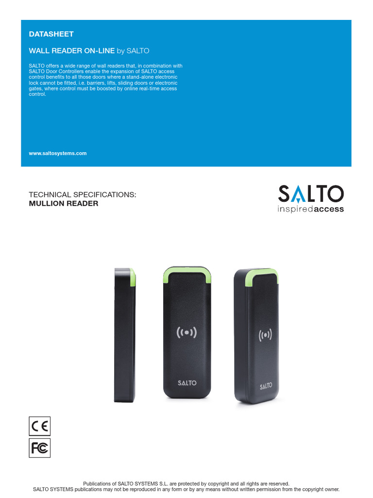 Salto Datasheet Wrmullion - Reader Eng | PDF