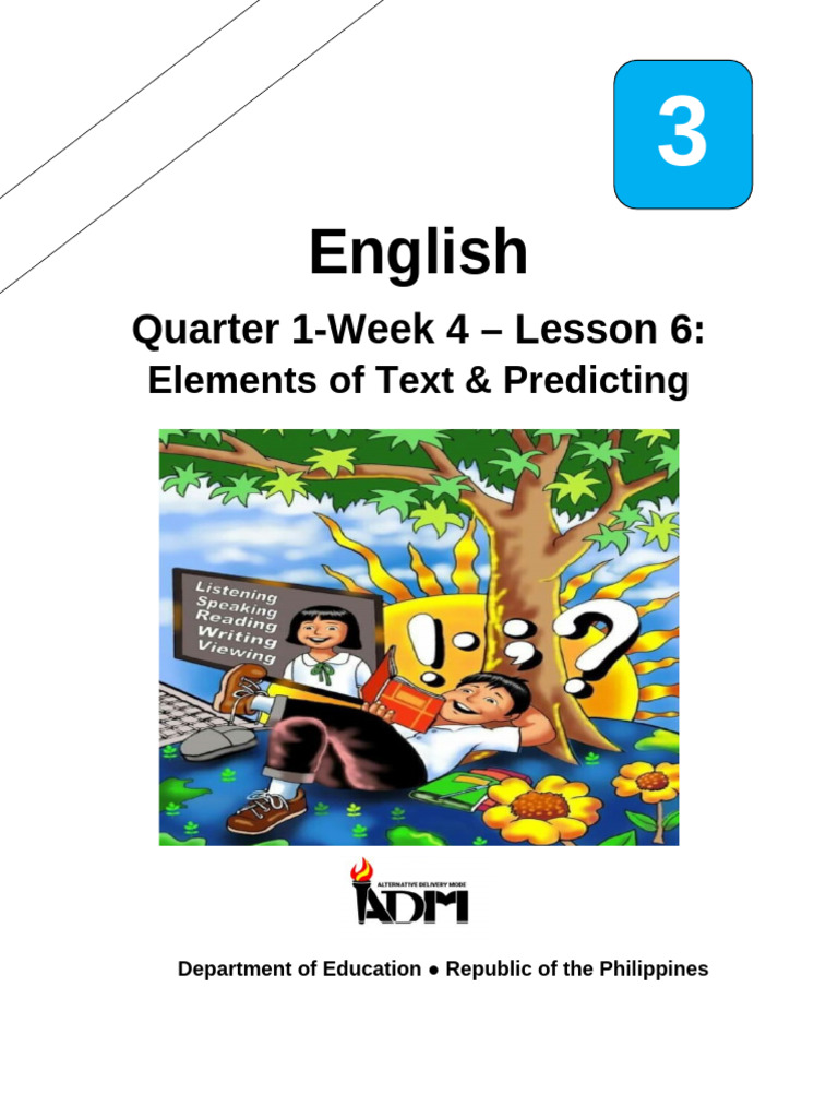 Eng3 - Q1 - Mod4 - Elements of Text Predicting Version 3 | PDF