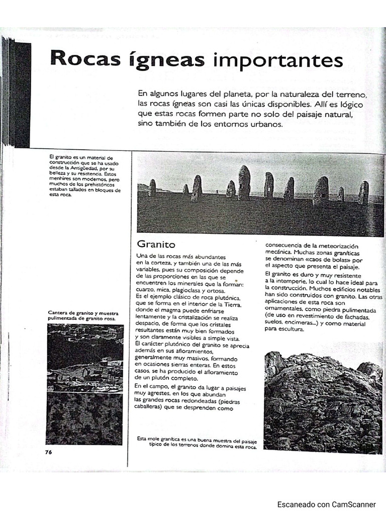 Las Rocas Igneas Importantes | PDF