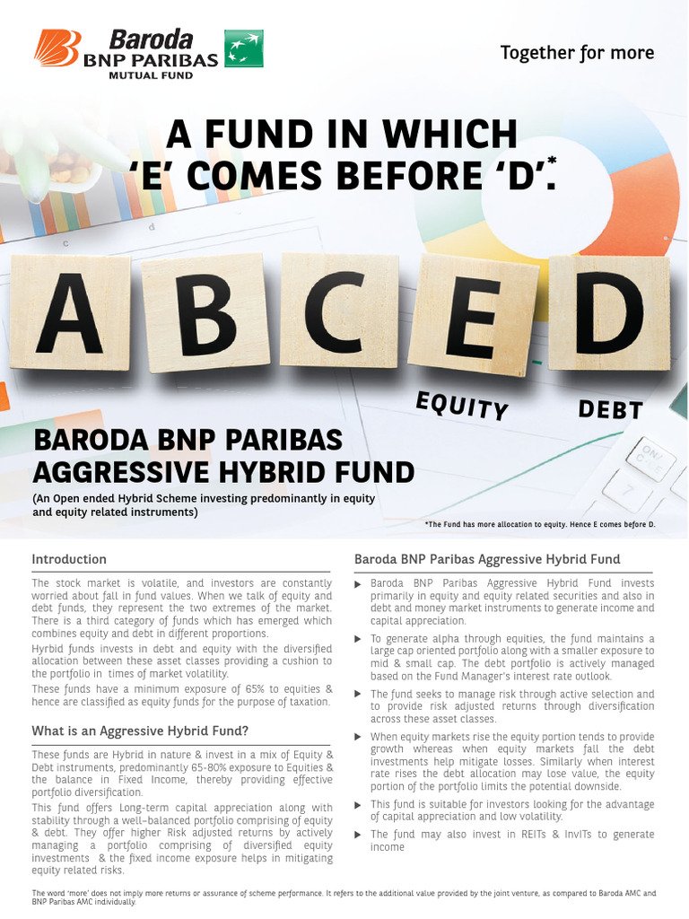 BBNPP Aggressive Hybrid Fund-Aug 2024 | PDF | Financial Risk | Investing