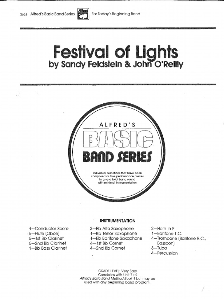 Festival of Lights - Sandy Feldstein (John O'Reilly) | PDF