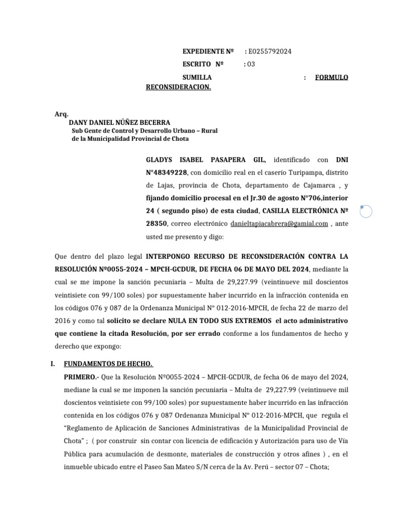 Recurso Gladys | PDF