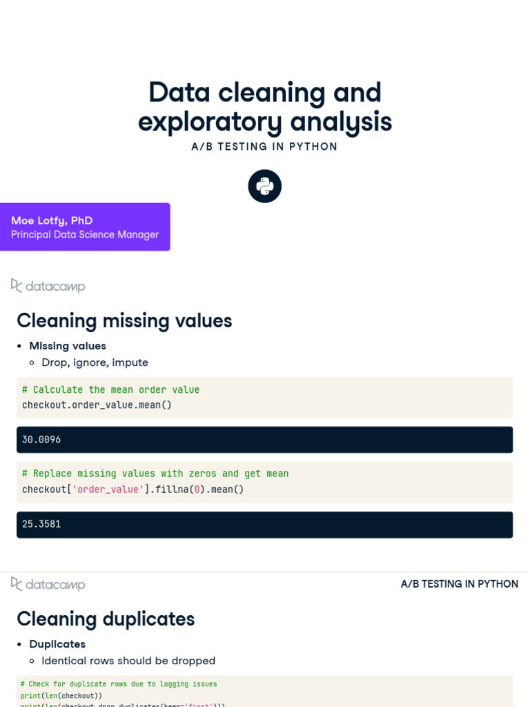 Data Cleaning and Exploratory Analysis | PDF