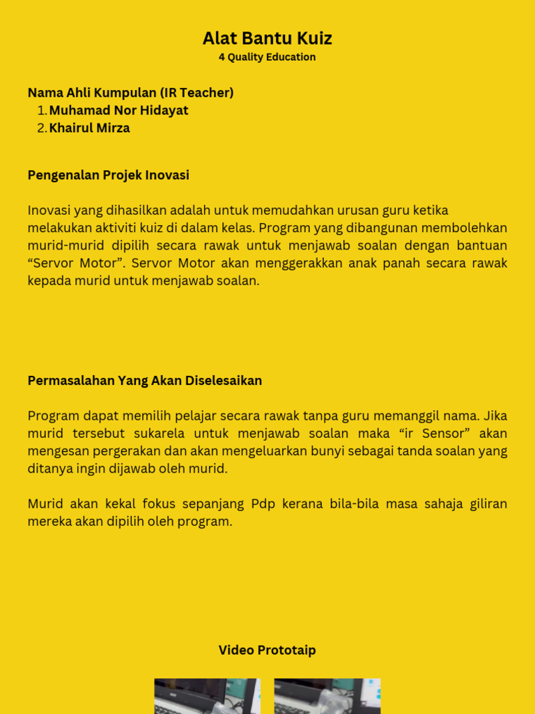 Alat Bantu Kuiz | PDF