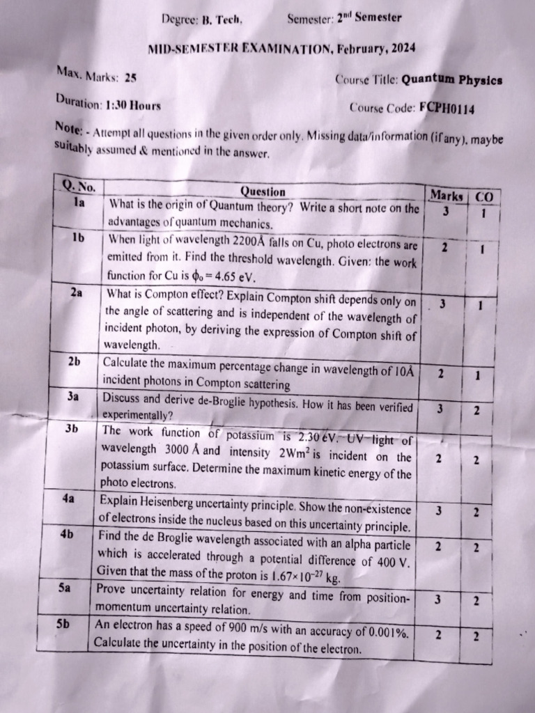 Pyp Quantum Midsem | PDF