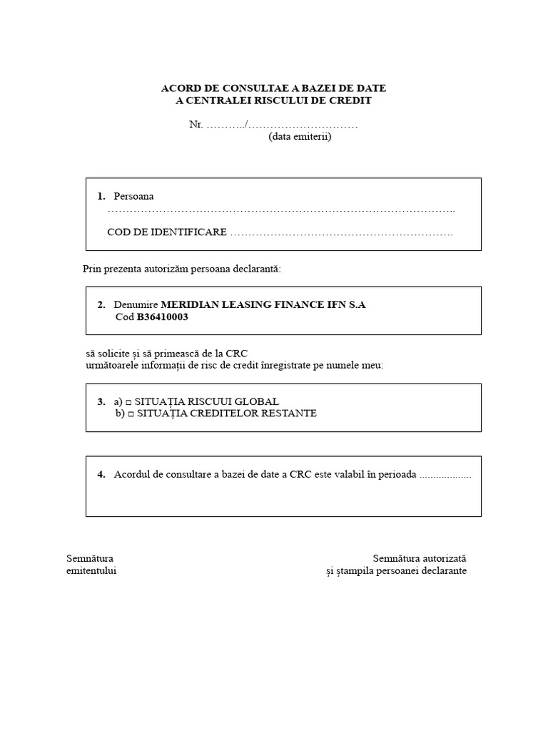 Acord de Consultare CRC Word | PDF