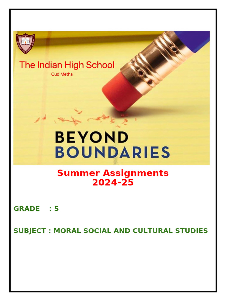 Grade-5 Summer Project | PDF