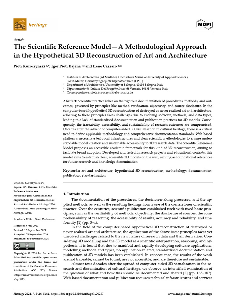 The Scientific Reference Model - A Methodological Approach in The ...