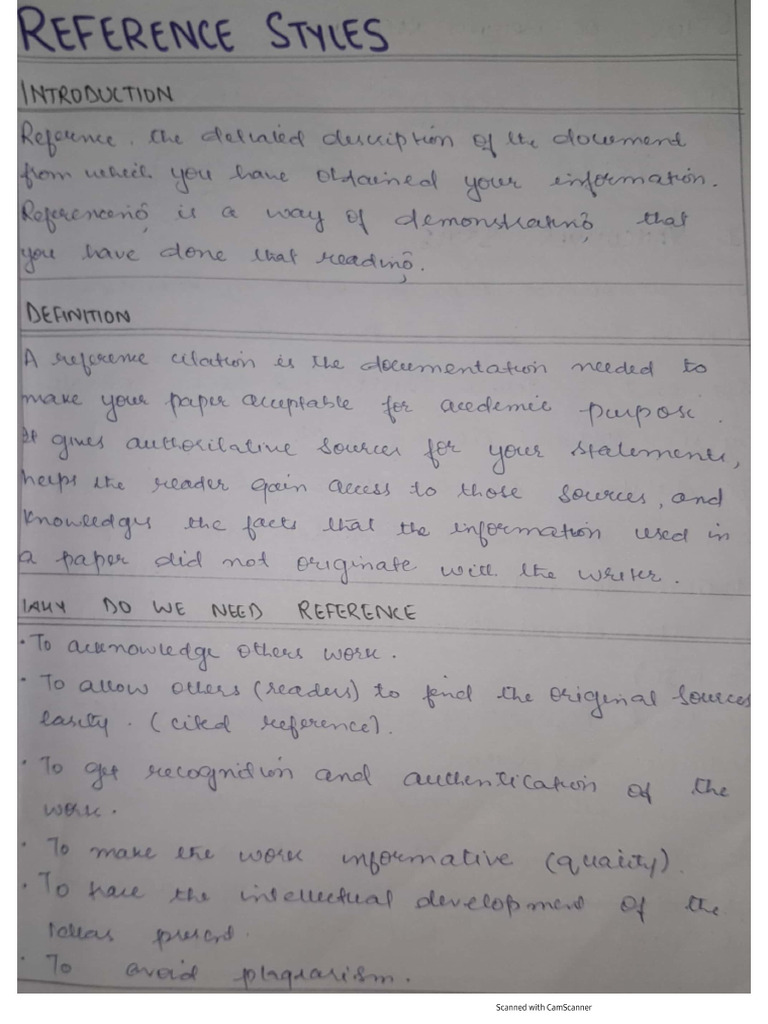 Reference Styles | PDF