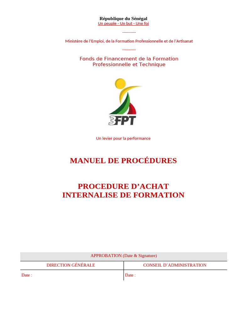 Procédure D'achat Internalisé de Formation Réparé2 | PDF