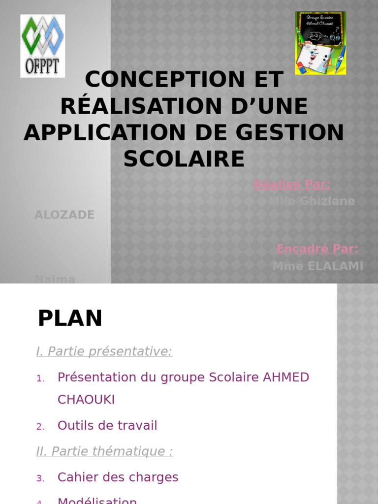 Conception Et Réalisation D'Une Application de Gestion Scolaire | PDF