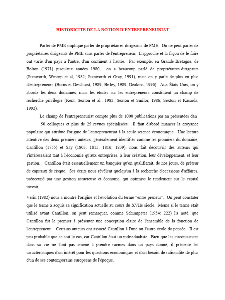 Cours Entrepreneuriat | PDF