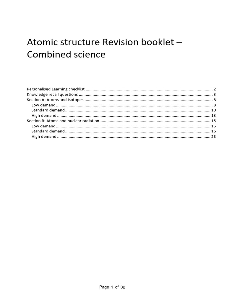 Atomic Struc Ejop | PDF