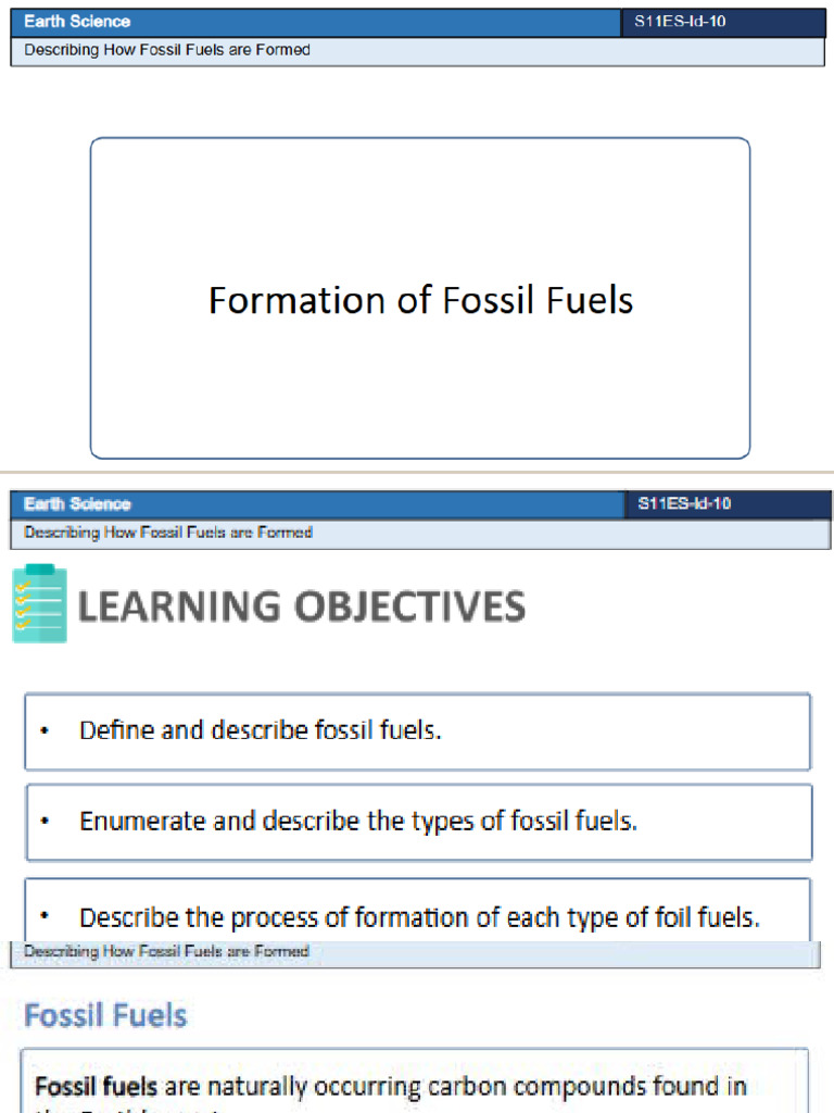 Formation of Fossil Fuels | PDF