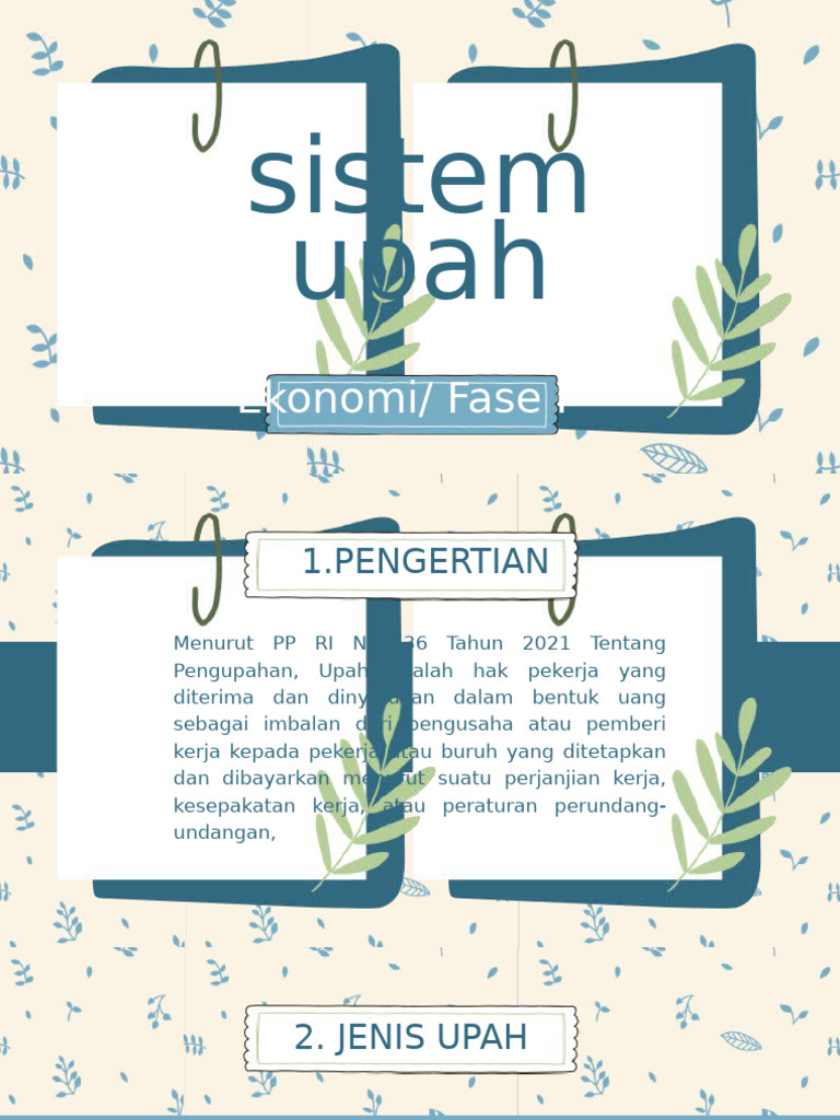 Sistem Upah | PDF
