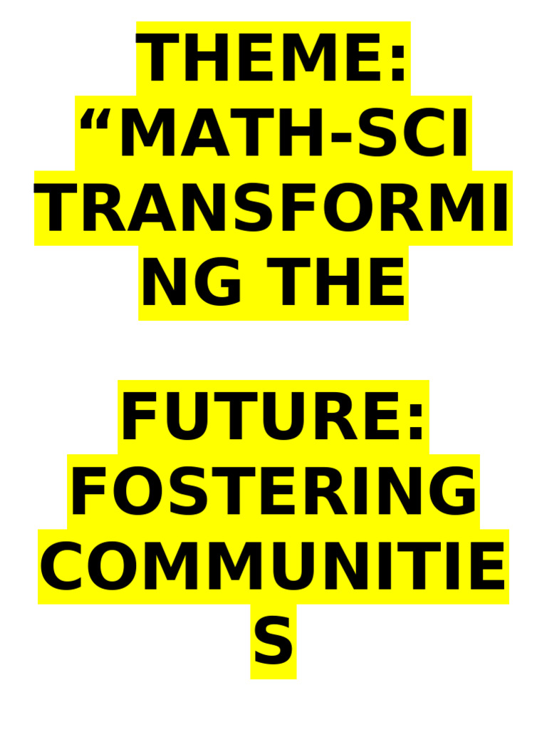 Math Sci Theme | PDF