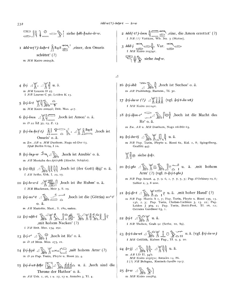 Ranke (1935) - Die Ägyptischen Personenname BD I-IV (Q-D) | PDF