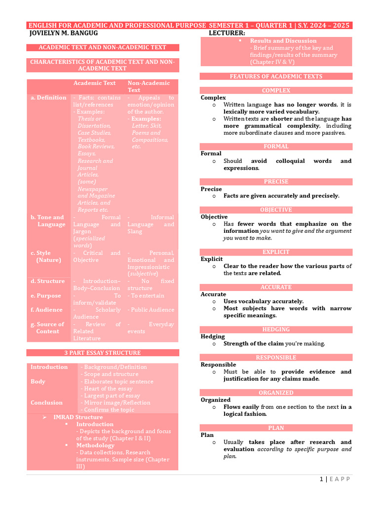 Eapp Reviewer | PDF