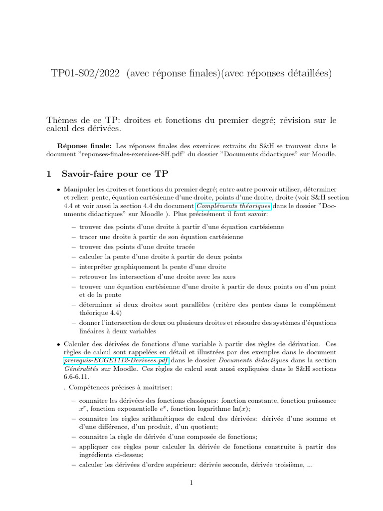 Tp01 Lecge1112 2023 Avec Reponses Detailles | PDF