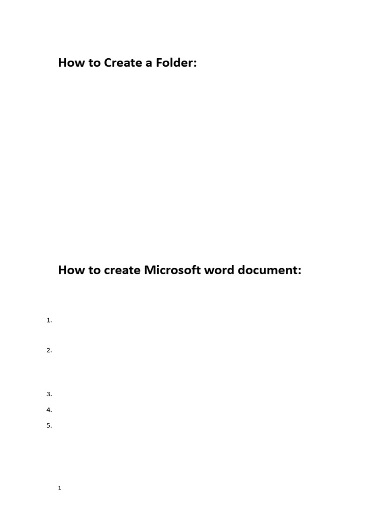 How To Create A Folder | PDF