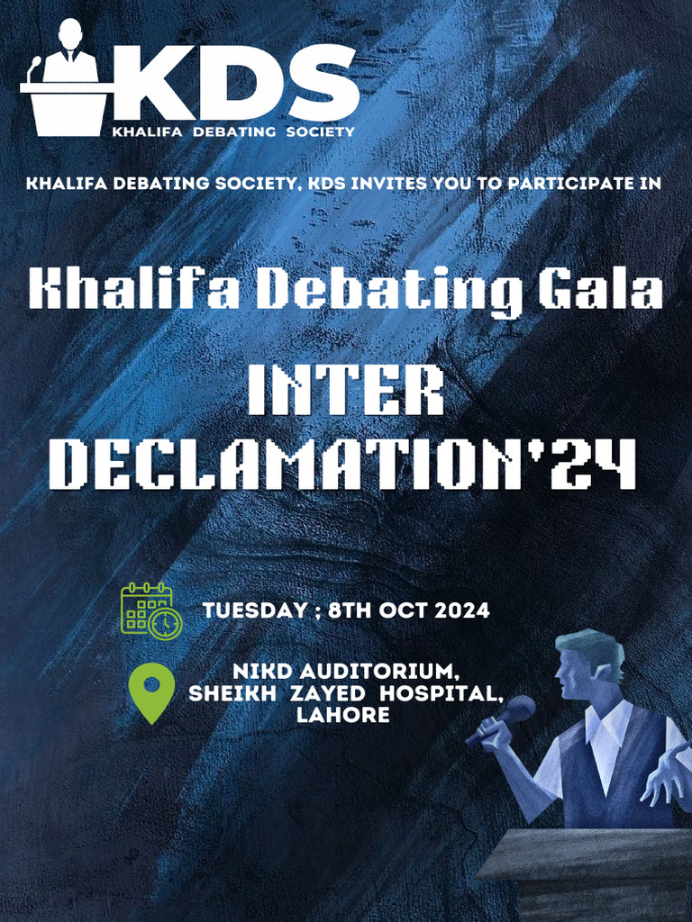 Invitation Khalifa Debating Gala | PDF