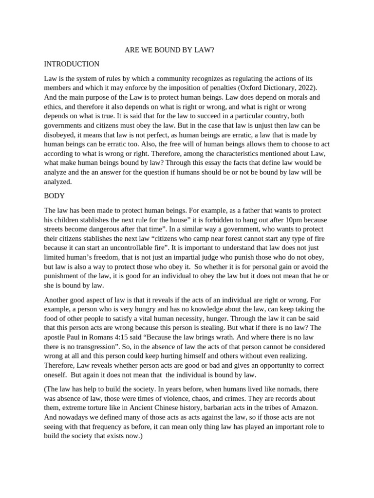 Are We Bound by Law | PDF