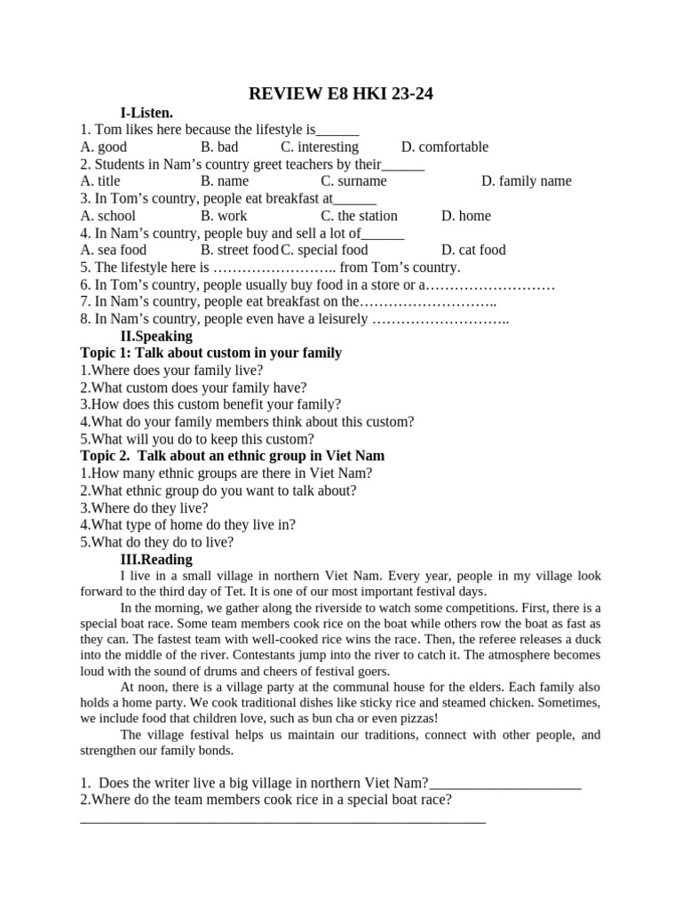Review E8 Hki 23 24 | PDF