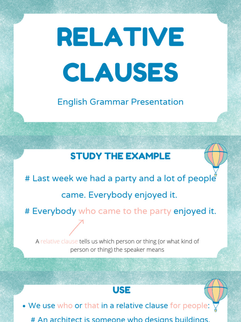 Relative Clauses | PDF