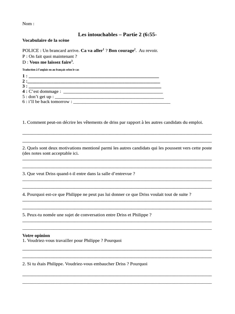 Les Intouchables Partie 2 | PDF