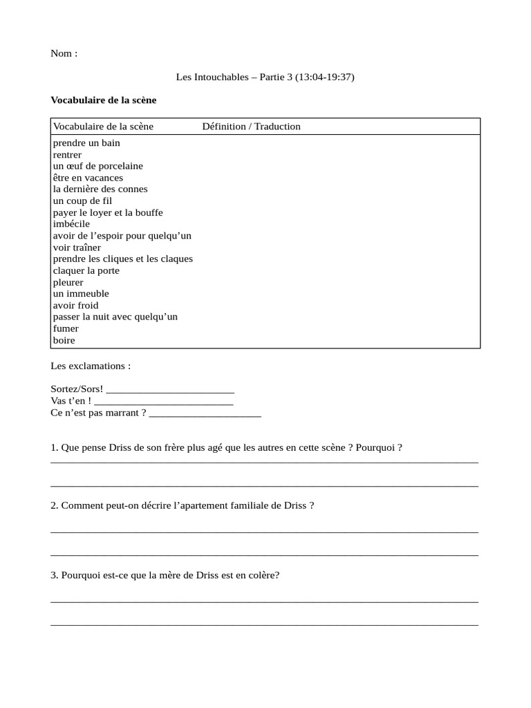 Les Intouchables - Partie 3 | PDF