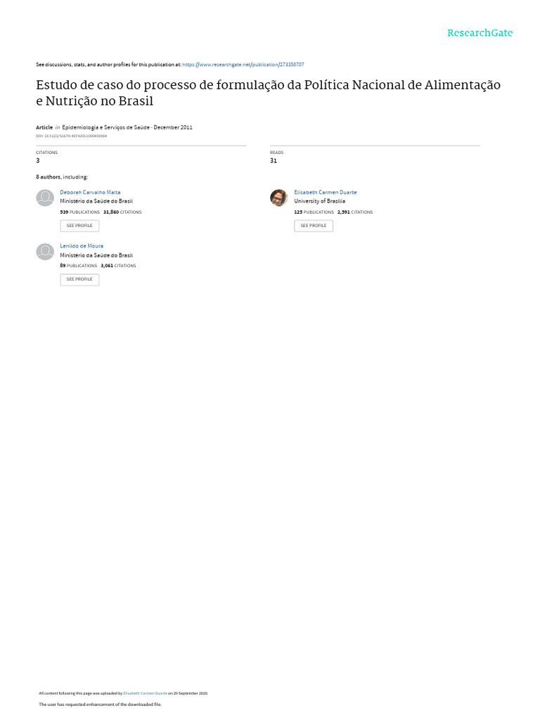Estudo de Caso Do Processo de Formulacao Da Politi | PDF