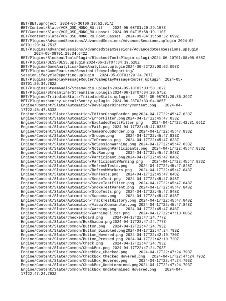 Manifest UFSFiles Win64 | PDF