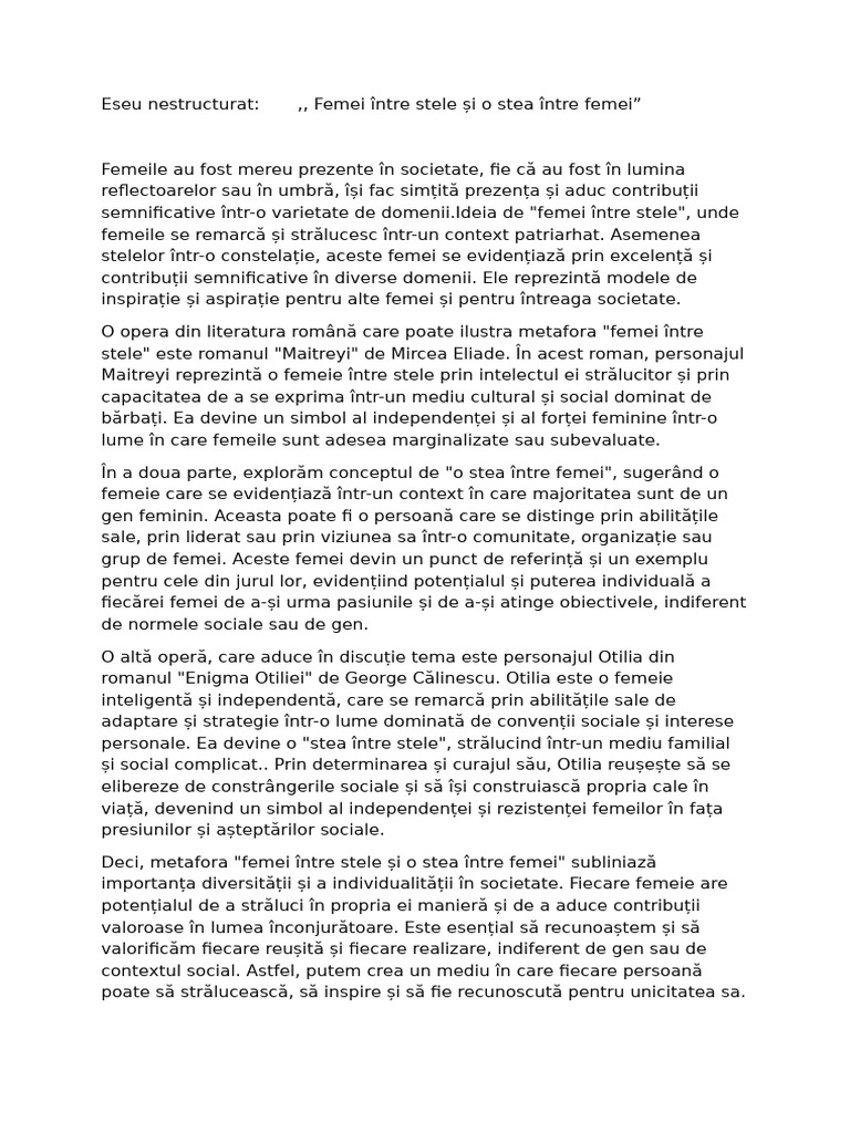 Eseu Nestructurat | PDF